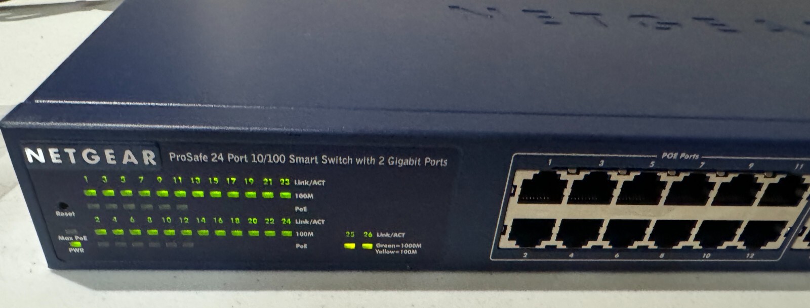 NETGEAR 24 Port Switch ProSafe FS726TP Smart Managed L3 Poe for sale ...
