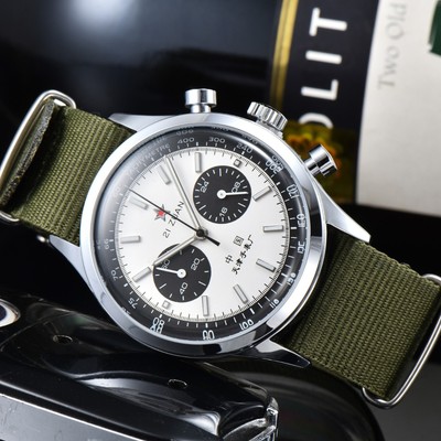 Seagull Classics Aviation 1963 Pilot Watch Quartz Chronograph Panda ...