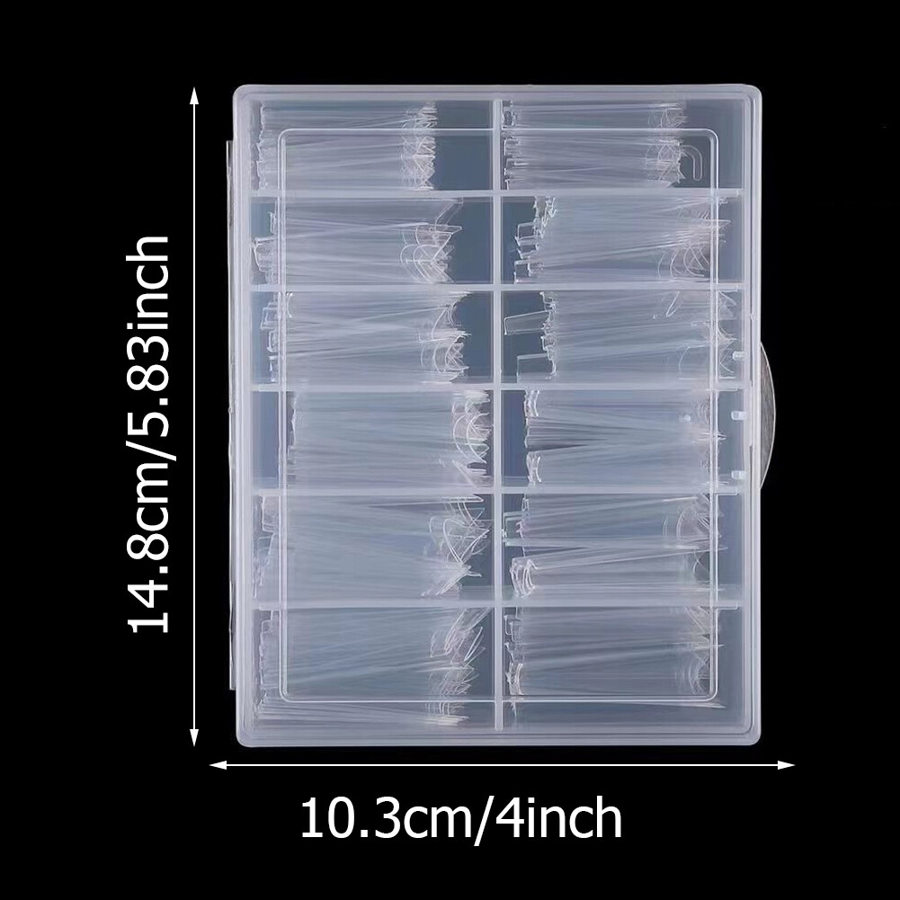 240pcs Extra Long French Salon Acrylic Extension Party False Nail Tip ...