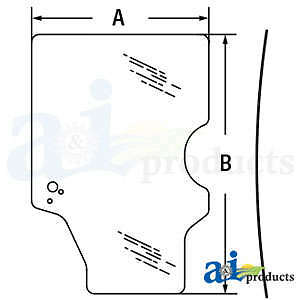 87635930 Front Glass Cab fits Ford New Holland C185 C190 L170 L175 L185 ...