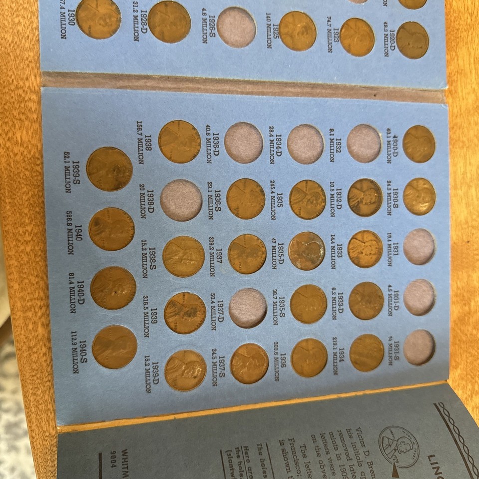 52 Coin Set 1909-1940 LINCOLN WHEAT PENNY CENT - Early Dates Collection ...