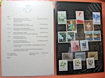 1979 Norway Souvenir Folder of 17 Stamps | eBay