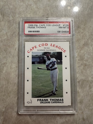 1988 Cape Cod Prospects #126 Frank Thomas PSA 8 NM-MT HOF MLB Baseball ...