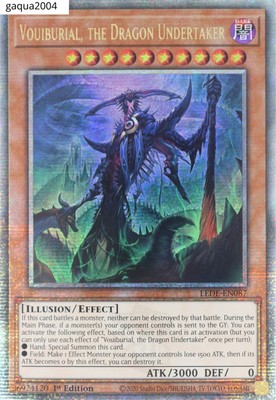 YuGiOh Vouiburial, the Dragon Undertaker LEDE-EN087 Quarter Century ScR ...