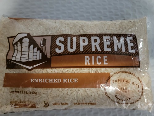 WHOLESALE LOT 20 LBS SUPREME RICE WHITE ENRICHED *GMO FREE USA GROWN ...