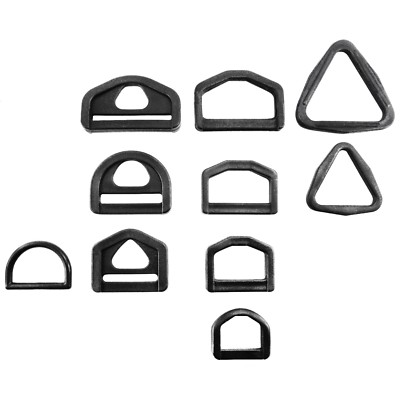Plastic D Rings Loops Buckles 20 25 30 40 mm webbing Bag straps ...