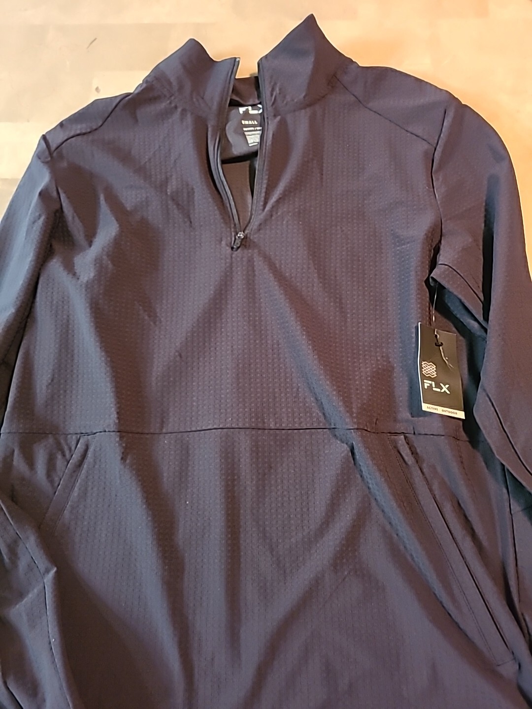 FLX Jacket Size S Small Black Cropped Quarter Zip Mock Neck Active ...