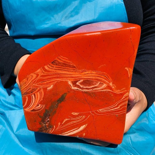 9.94LB TOP Natural Red jasper Quartz Crystal mineral specimen Healing ...