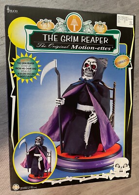 Animated The Grim Reaper Battery Operated Halloween Motionette By Telco ...