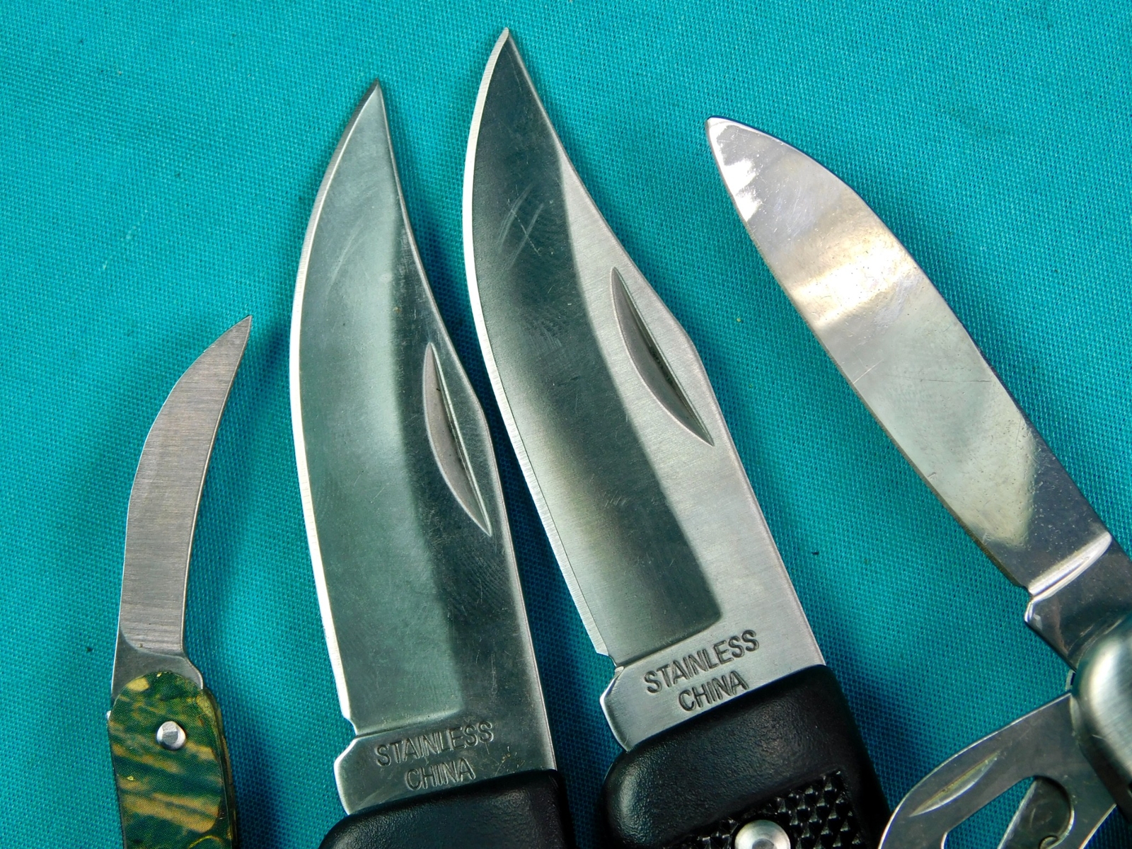 Set of 4 Folding Pocket Knife Lockback Multi Tool Blade | eBay