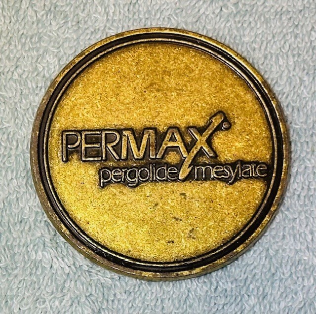 (2) Vintage PERMAX Drug Rep Pharma Bronze Medallions with Velvet ...