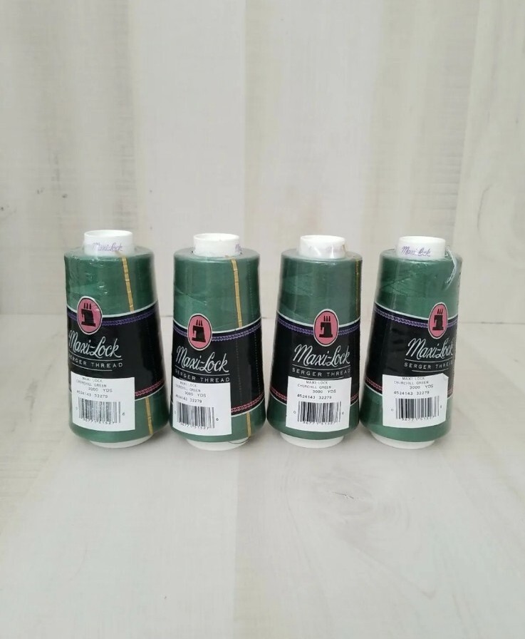 4 Maxi Lock Serger Thread 3000 Yard Cone Polyester Thread Churchill ...