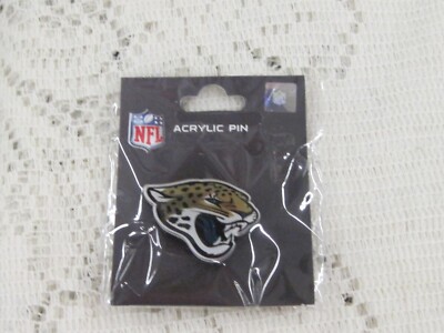 JACKSONVILLE JAGUARS ACRYLIC GOLD HEAD LOGO PIN - 1.5" NEW FOR SHOES ...