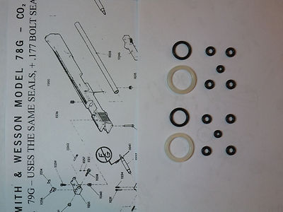 Smith & Wesson 78G 79G Two (2) Seal Kits + Expl View +Parts list + Seal ...