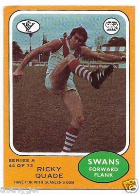 1973 A Scanlens (44) Ricky QUADE South Melbourne # Excellent # | eBay ...