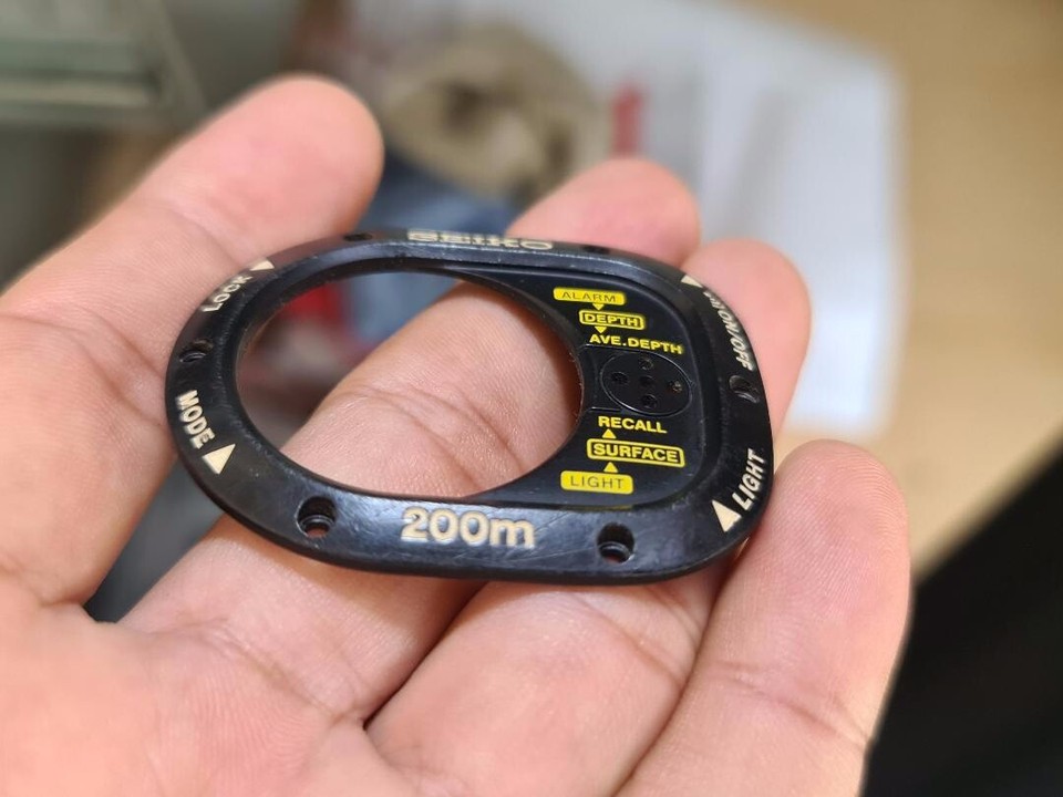 ORIG'L BLACK COVER PROTECTOR BEZEL SEIKO DIGITAL SCUBA DIVER M726-5A00 ...