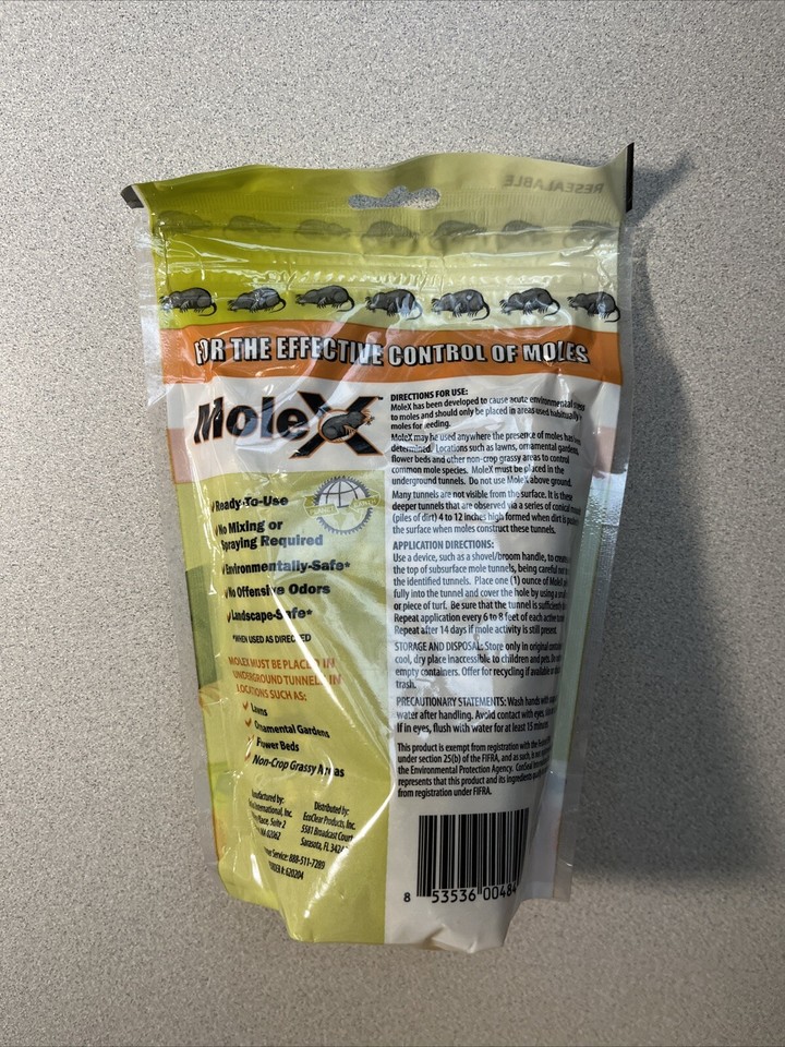 MoleX Mole Killer Pellets and Control 8 oz. Environmentally Safe Ready ...