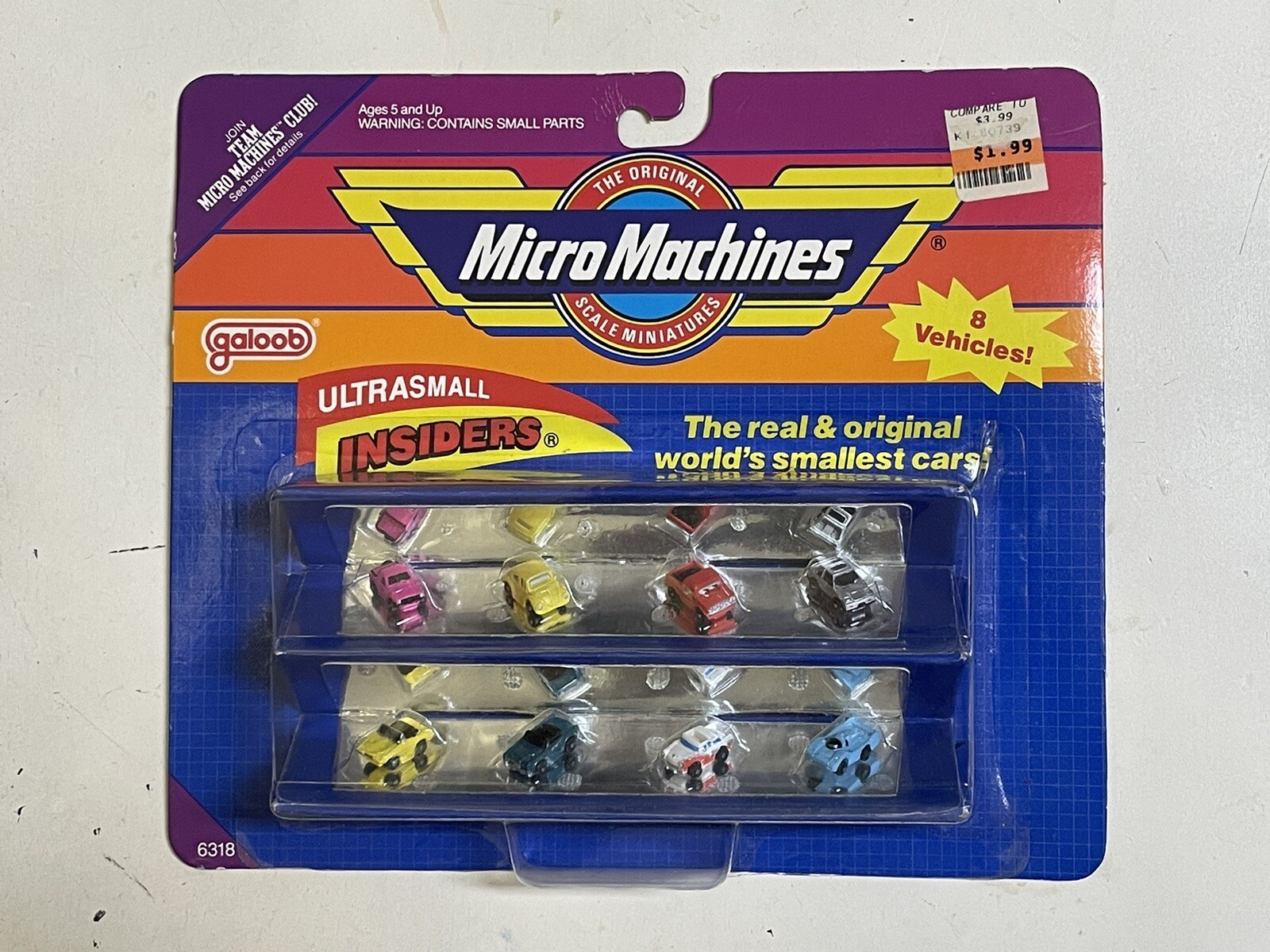 Micro Machines Insiders Set of 8 Car Miniatures VW Isuzu Amigo Corvette ...