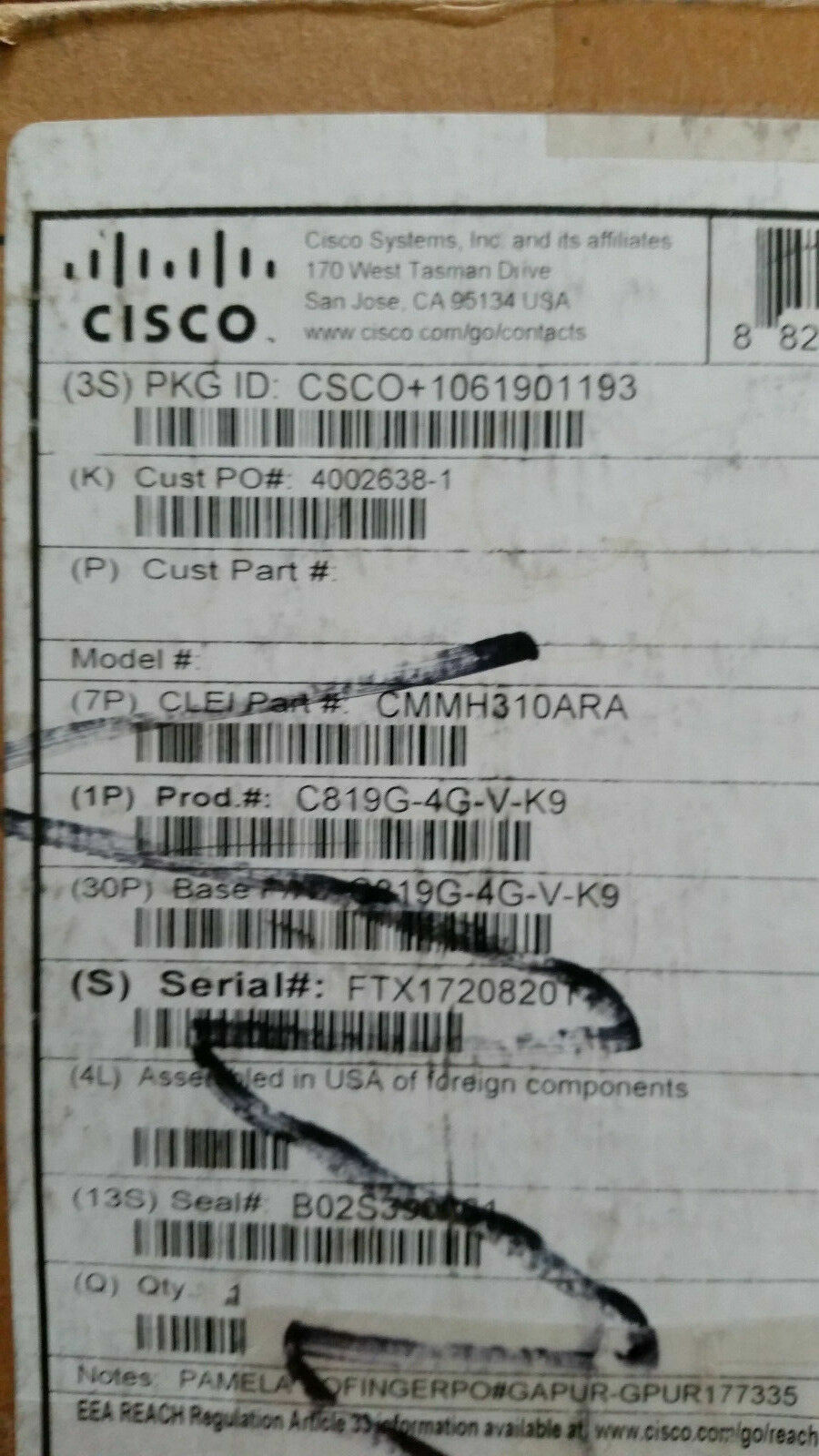 Cisco 1-Port Wireless G Router (C819G-4G-V-K9) for sale online | eBay