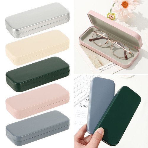 New Simplicity Metal Solid Color Glasses Box Tin Box Glasses Storage ...