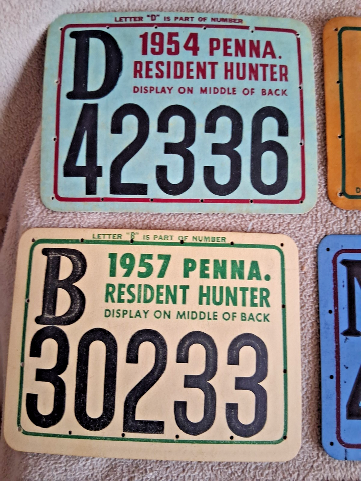 (12) Vintage Pa Hunting License - 1954-61 | eBay