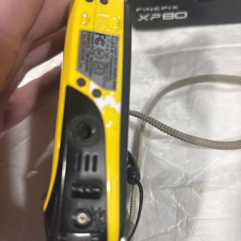 Fuji FinePix XP80 Digital Waterproof Camera Yellow With Box And Case | eBay
