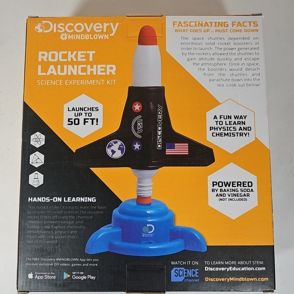 Discovery Mindblown Rocket Launcher - Science Experiment Kit - New In ...