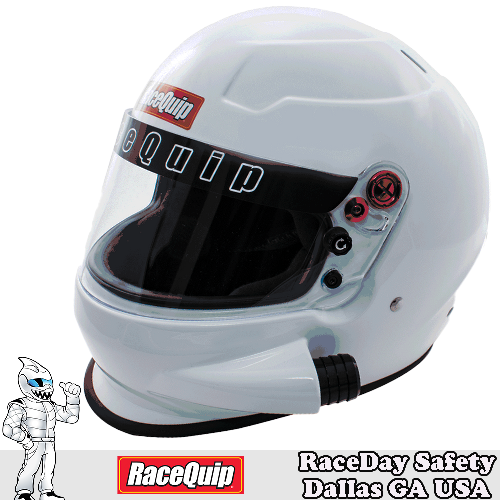RaceQuip PRO20 Side Air Racing Helmet Gloss White SA2020 | eBay