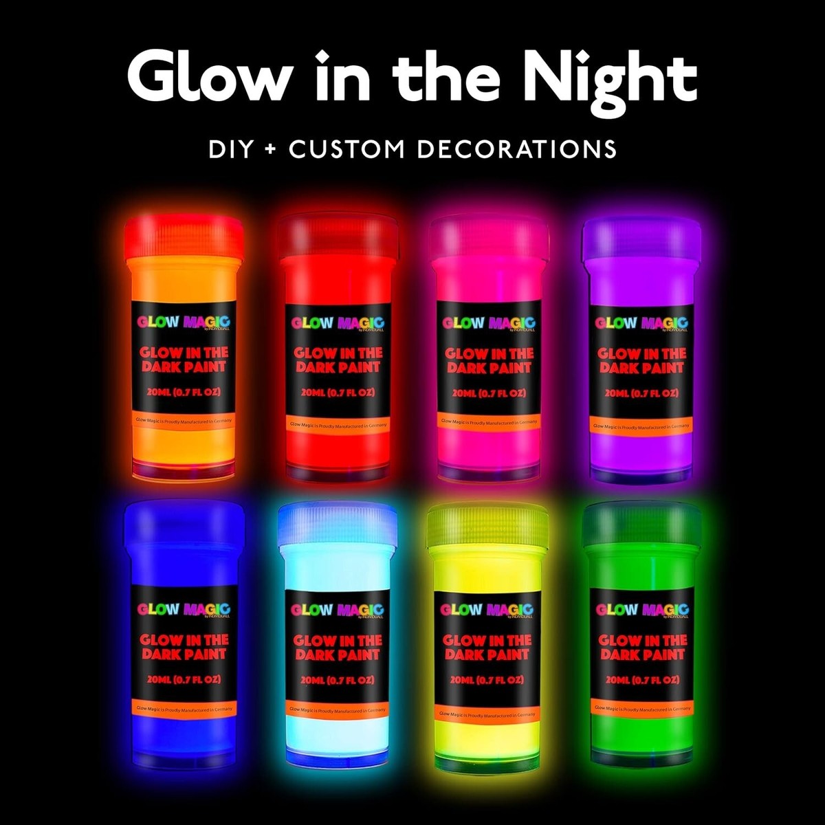 Neon Glow In The Dark Paint ARTFLY Glow In The Dark Colours,