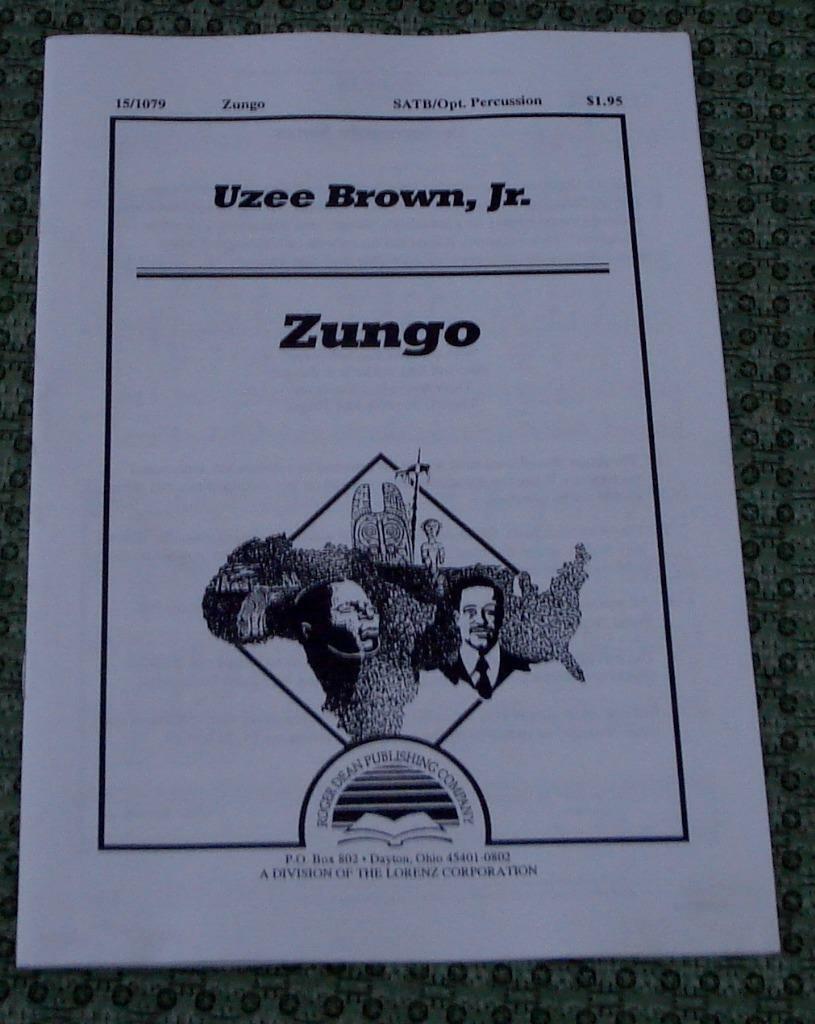 Zungo, Uzee Brown, Jr, Nigerian Folk Song, 1994 OLD SHEET MUSIC - GREAT SONG | eBay