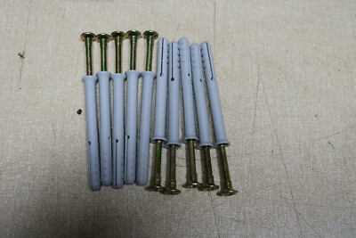 8mm x 80mm Heavy duty nylon hammer frame fixings plugs screws pk 10 ...