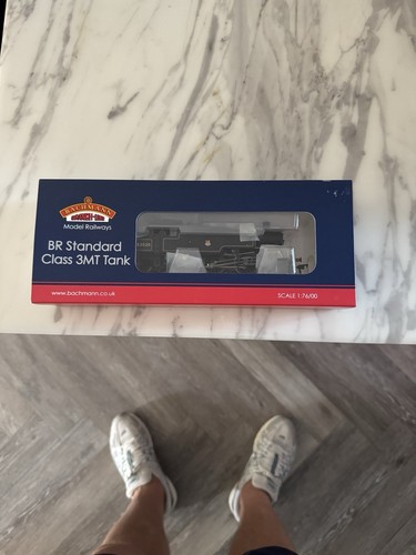 Bachmann BR Standard Class 3mt Tank Br Lined Black Early Emblem | eBay UK