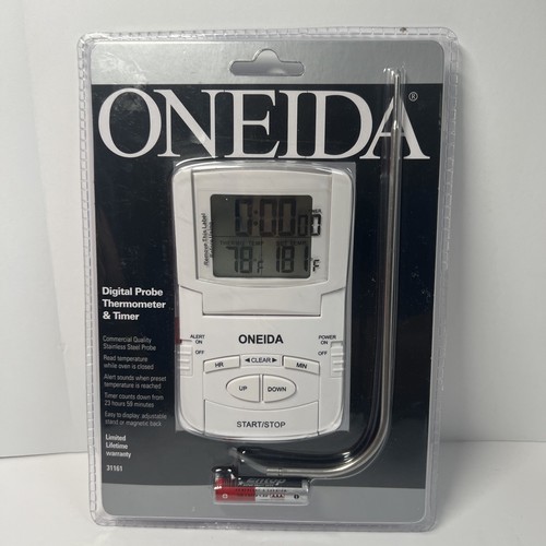 Oneida Digital Cooking Thermometer and Timer #31161 Brand New Sealed ...