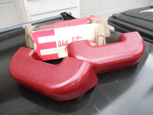 Vintage (NOS) Set "Easy Fit" Brand Red Plastic Arm Rest Covers | eBay