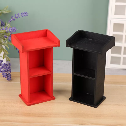 2Pcs 1/12 Miniature Speech Podium Stand Model Dollhouse Furniture ...