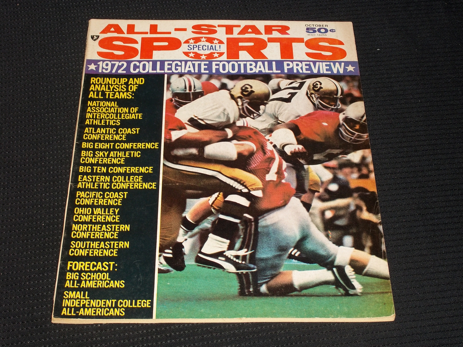 1972 OCTOBER ALL STAR SPORTS MAGAZINE - COLLEGE FOOTBALL PREVIEW COVER ...