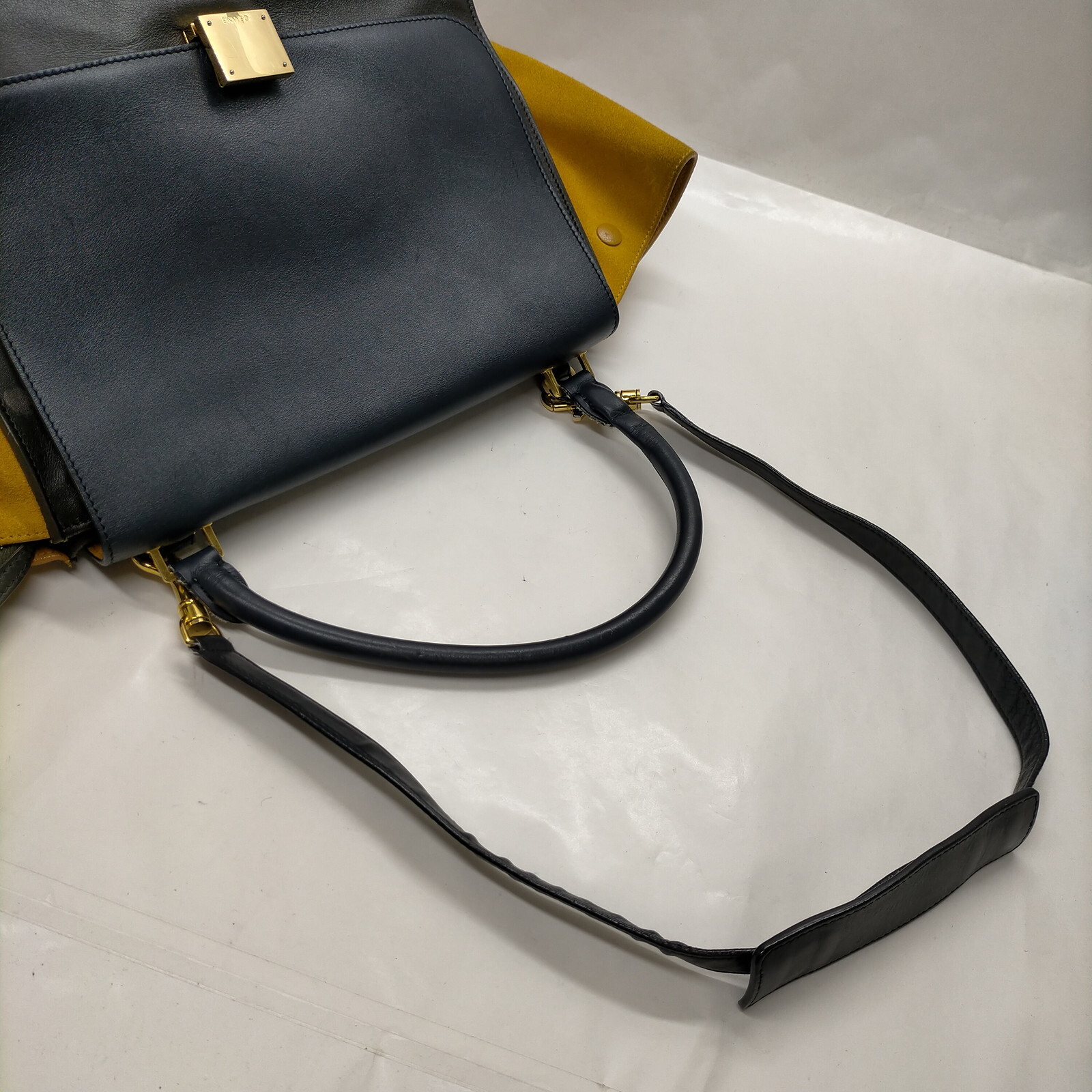 CELINE Hand Bag Black Leather 1271907 | eBay