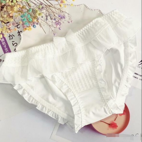 Japanese Girls Women Cotton Panties Ruffled Briefs Underwear Underpant ...