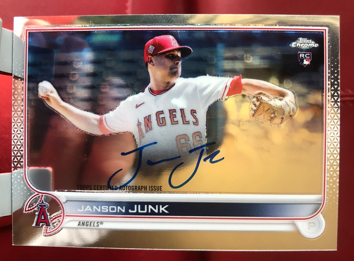 2022 Topps Chrome Janson Junk Rookie On Card Auto #RA-JJ Angels RC | eBay
