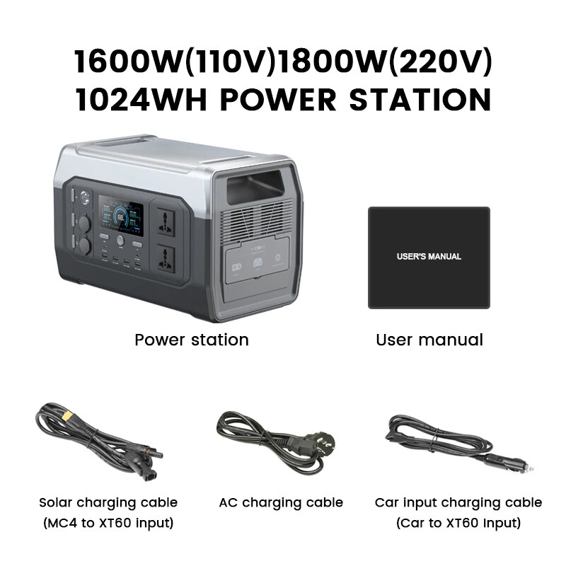 Portable Power Station Solar Generator 600W Batteries Energy Storage ...