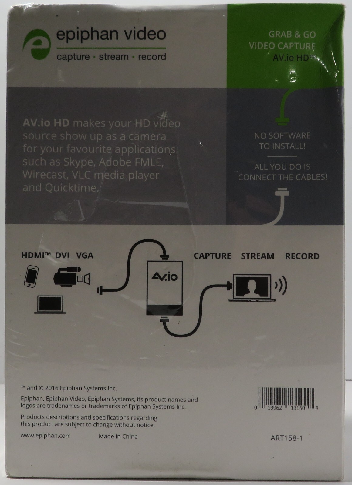 Epiphan AV.io HD (Gen 1) 1080p 60fps Video Capture Card (ESP0909) for ...