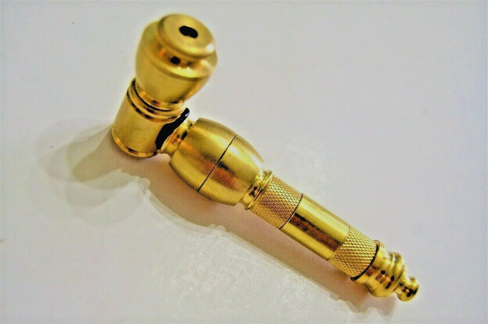 4" Metal Tobacco Smoking Brass Chamber Pipe Collectible Pipe American ...