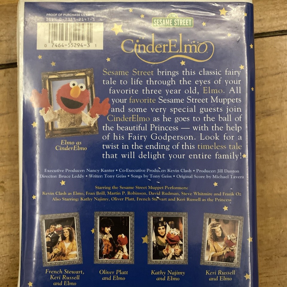 Sesame Street CinderElmo VHS Tape Elmo World Musical PBS Cinderella ...