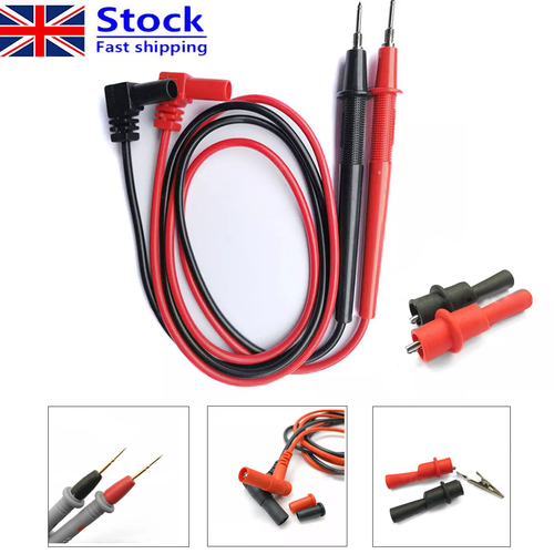 Multimeter Test Leads fit Fluke Meter Electrical Alligator Probes Clip ...