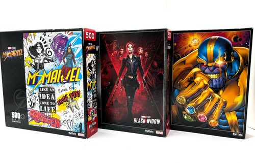 Disney Marvel Jigsaw Puzzle 500 Piece Thanos Black Widow Kamala Buffalo ...