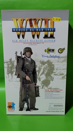 Dragon Action Figures 1/6th Scale DAK Heavy Machine Gunner Medjez 1943 ...