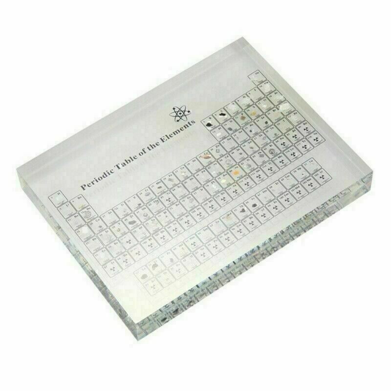 PERIODIC TABLE REAL ELEMENTS Acrylic Periodic Table Children School ...
