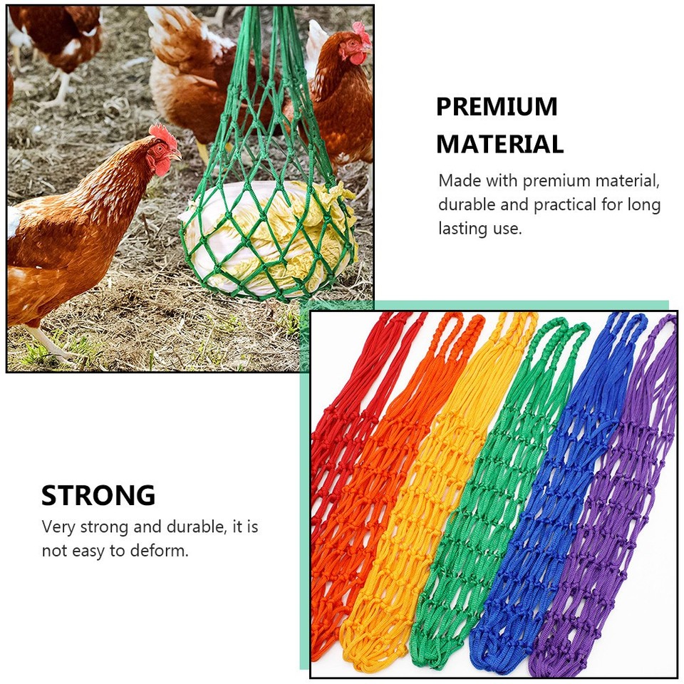 Horse Net Bag Duck Mesh Feeder Chicken Feeding Mesh Bag Slow Feed Hay ...