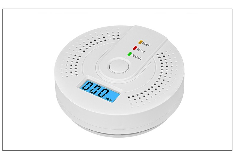 Carbon Monoxide Detector Warning Alarm Sensor LED Digital Battery ...