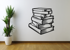 Stack Of Books Knowledge Library Study Modern Wall Decal Home House ...